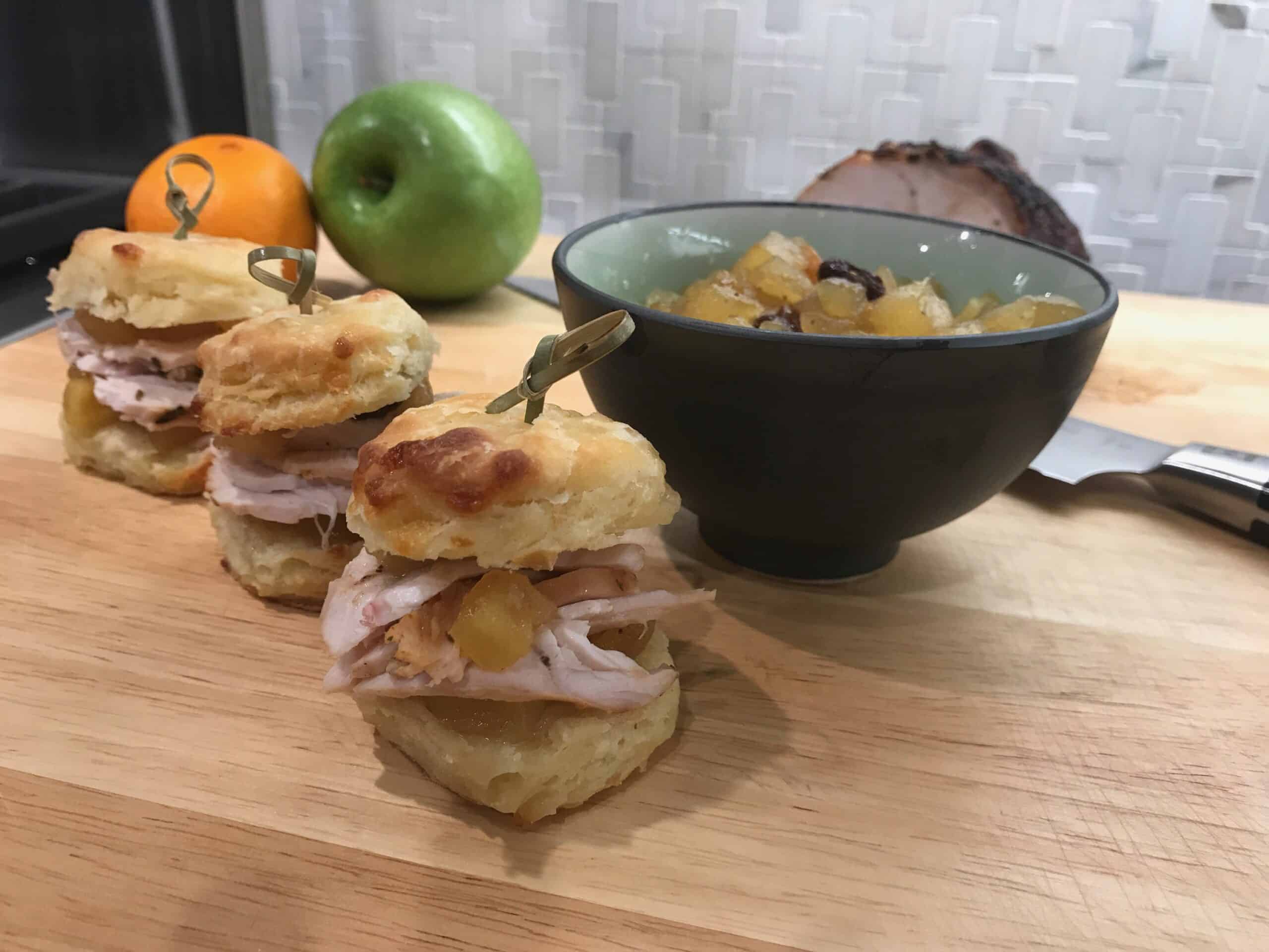 Turkey Biscuit Apple Chutney Recipe Made with Wolf Range